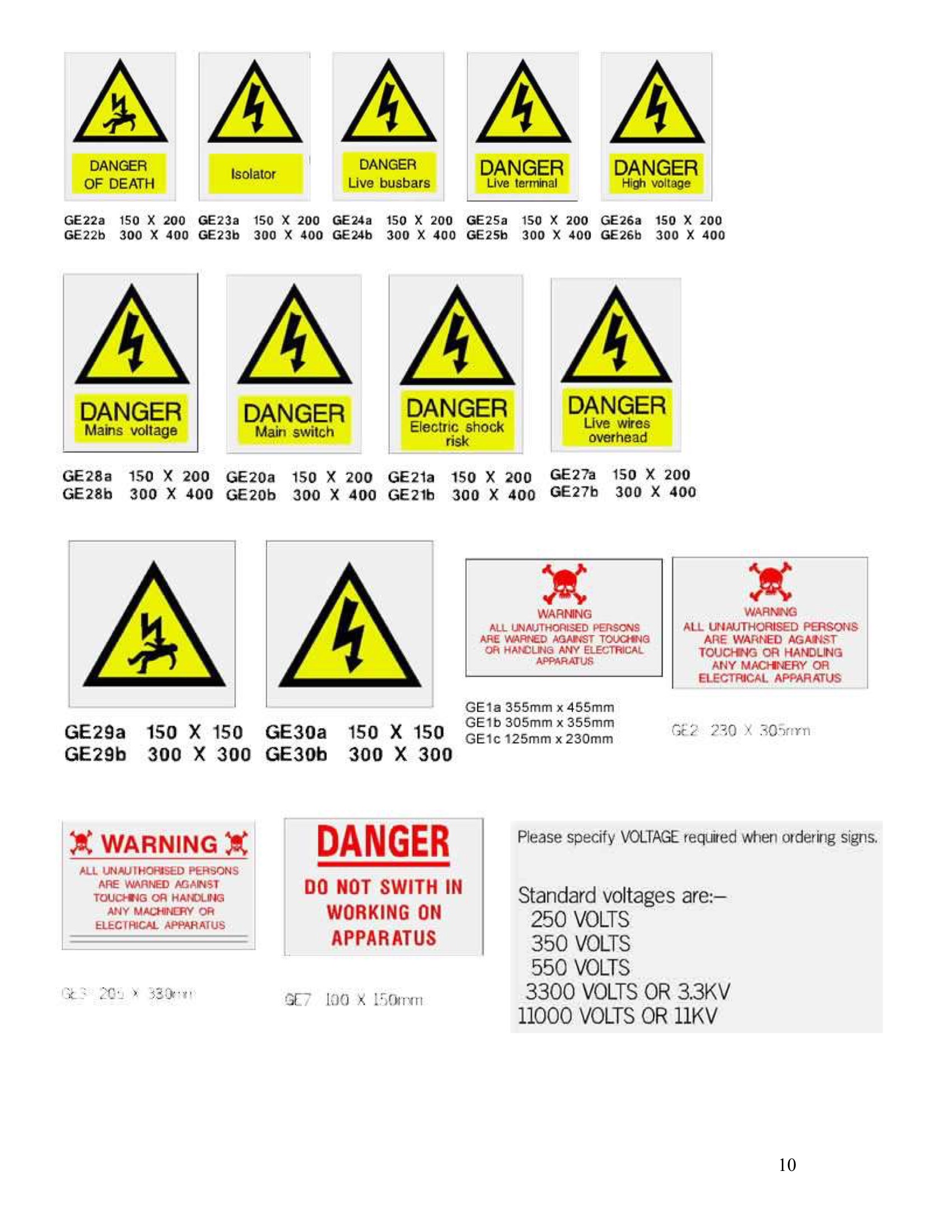 Neon Safety Sign Catalogue – Neon