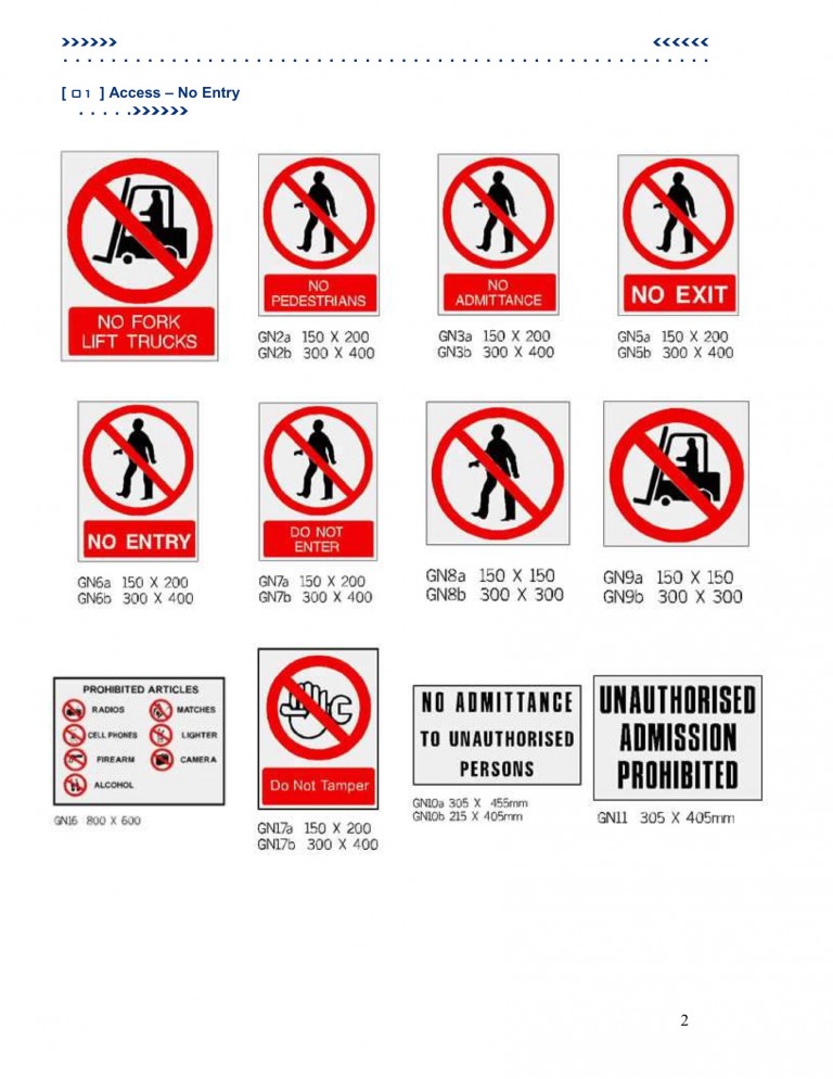 Neon Safety Sign Catalogue – Neon