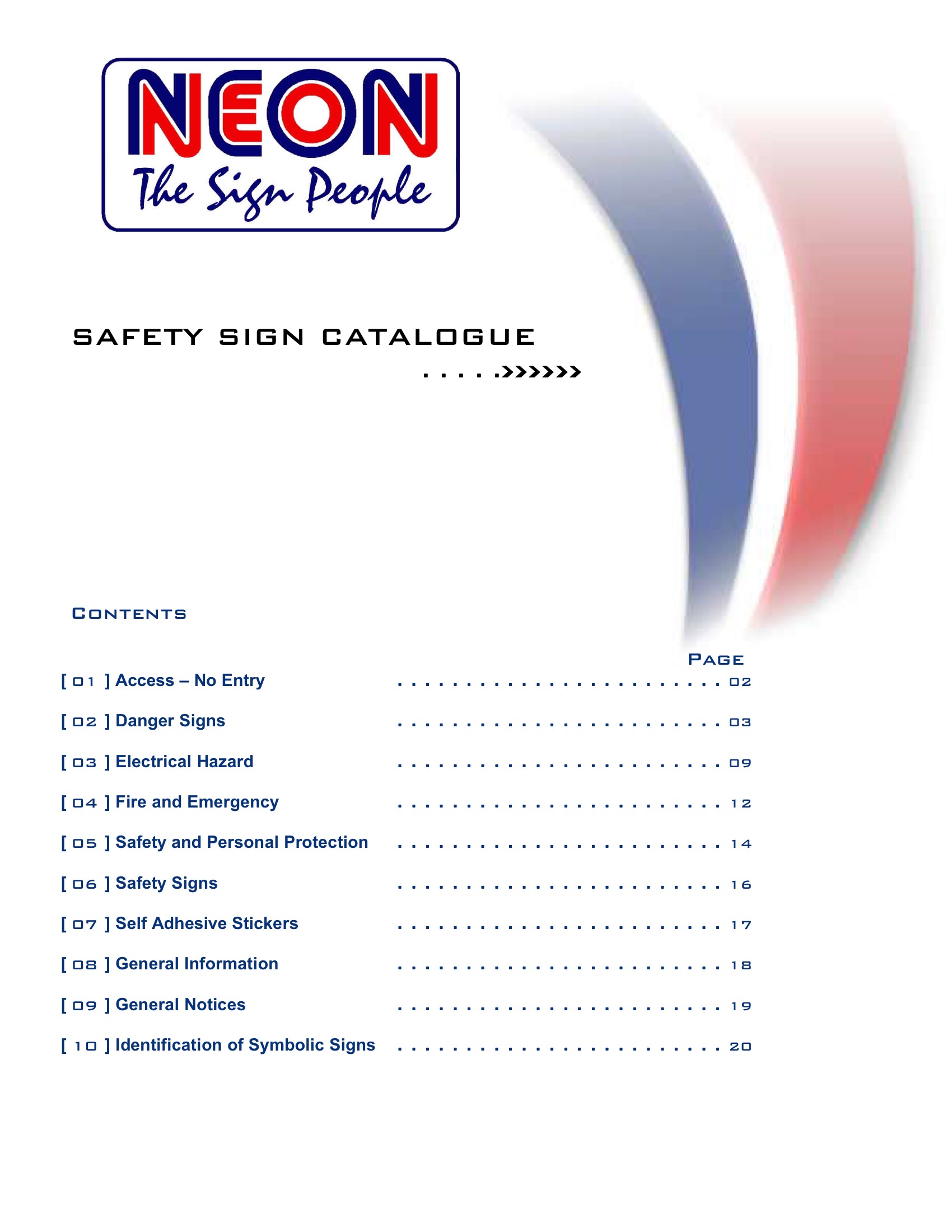 Neon Safety Sign Catalogue – Neon